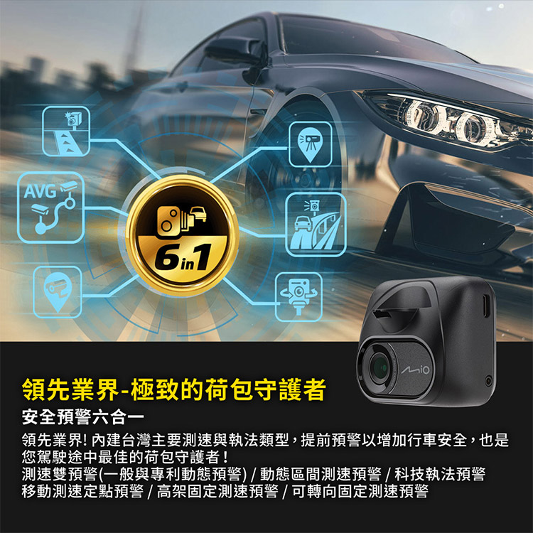 Mio MiVue C595W 星光級 安全預警六合一 GPS WIFI行車記錄器(送-32G卡) 行車紀錄器 - PChome 24h購物